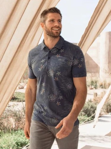 TRAVIS MATHEW Calmer Water Golf Men Polo Shirt XXL 2XL XX-Large - NEW ...