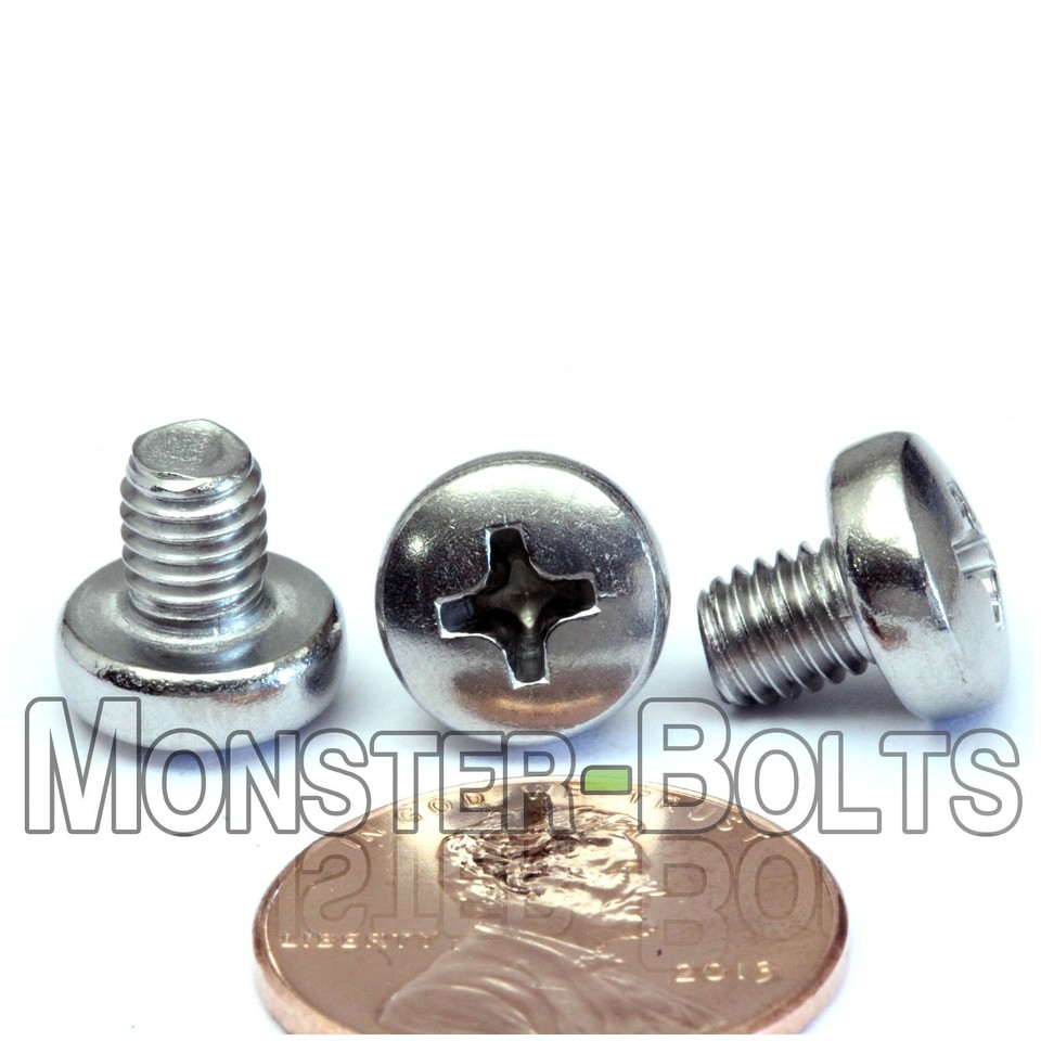 M5 / 5mm Phillips Pan Head Machine Screws, Stainless Steel A2, DIN 7985 ...