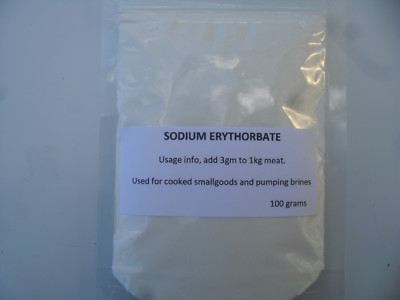 SODIUM ERYTHORBATE E 316 Food grade antioxidant additive 100gm | eBay ...