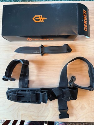 GERBER LMF II Infantry Knife with Sheath All Black - New with Box | eBay