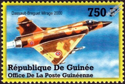 Dassault Breguet MIRAGE 2000 Multirole Fighter Aircraft Stamp (2002 ...