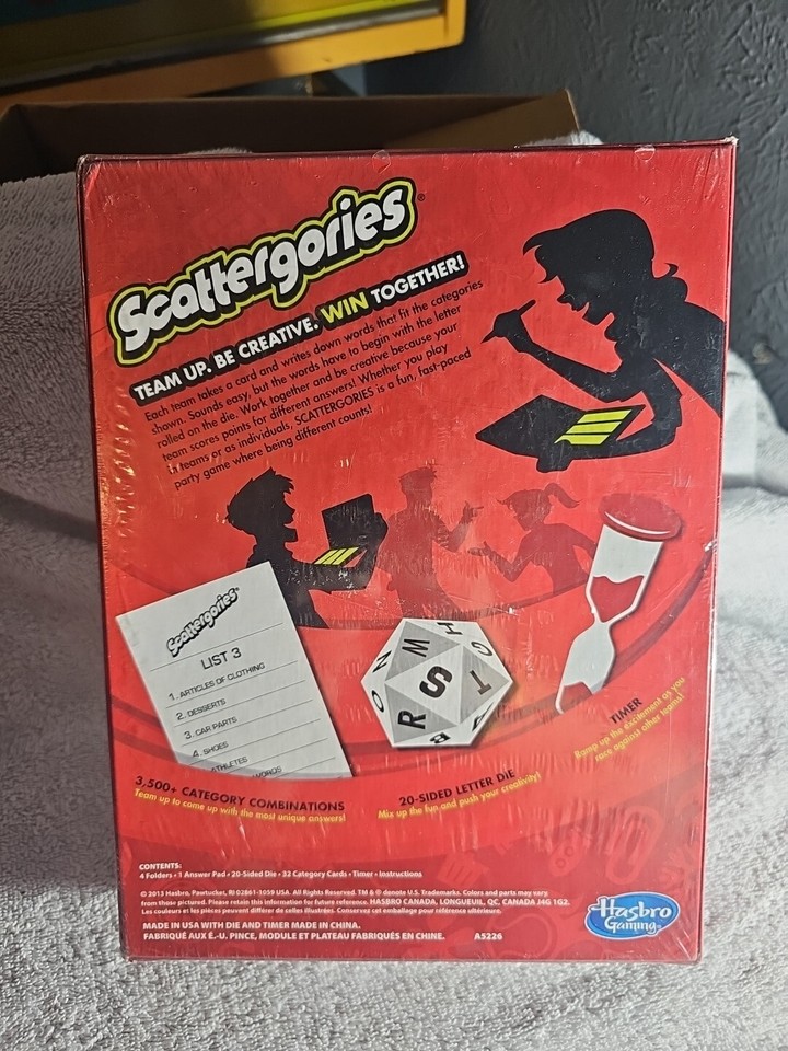 Scattergories Word Guessing Board Game by Hasbro Gaming Retro Family ...