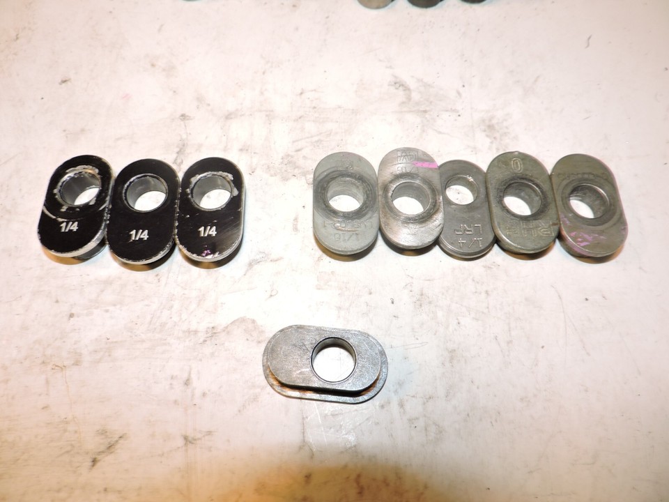 (9) assorted A-Frame slugs 9/16 straight hole various offsets NASCAR ...