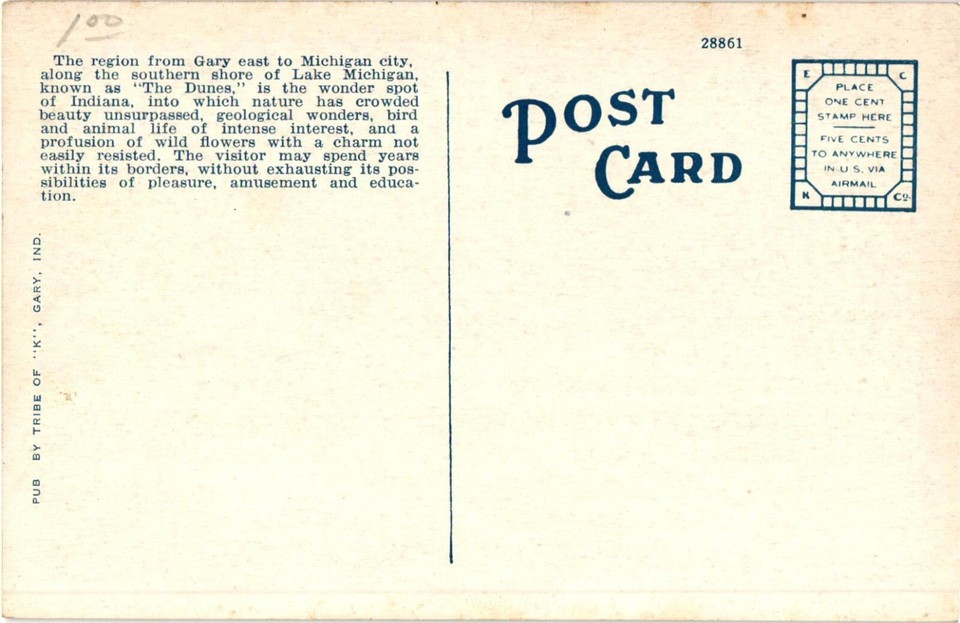 Wonders of Dune Park Gary Indiana Steel City Postcard c1915-25 | eBay