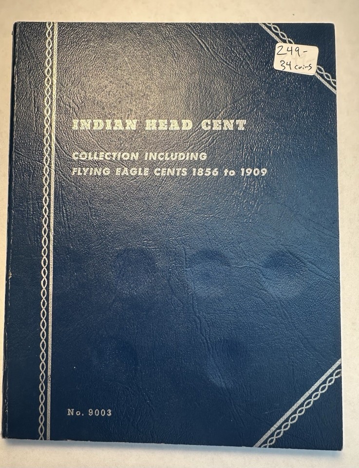 Indian Head Cent Collection Book 1856-1909 Partial Folder 34 Coins | eBay