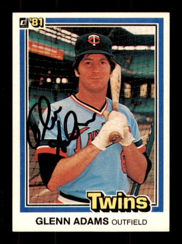 1981 Donruss #566 Glenn Adams AUTOGRAPHED!!! Twins ERR 235709 | eBay