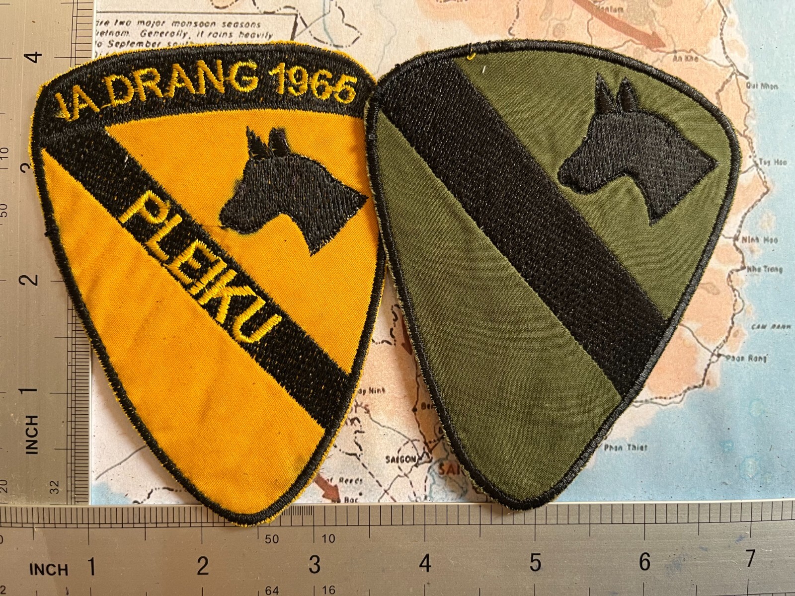 1 Patch plus 1 , 1st division ia drang patch , pleiku patch , cavalry ...
