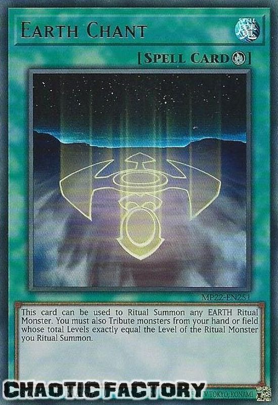 YUGIOH MP22-EN251 Earth Chant Ultra Rare 1st Edition NM | eBay Australia