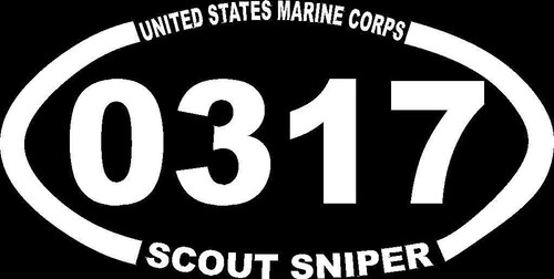 Marine Corps 0317 Scout Sniper Vinyl Car Truck Window Decal Sticker US ...