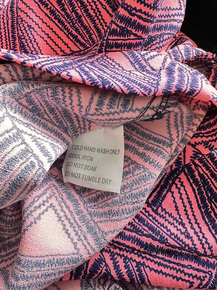 Phoenix women's pink mini dress sleeveless cut out back deep V-neck ...