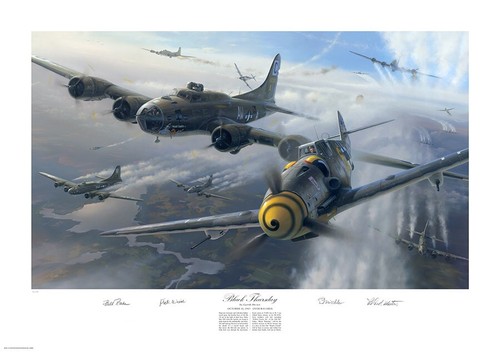 Masters of the Air B-17 hero autographed 8th Air Force art by Gareth ...