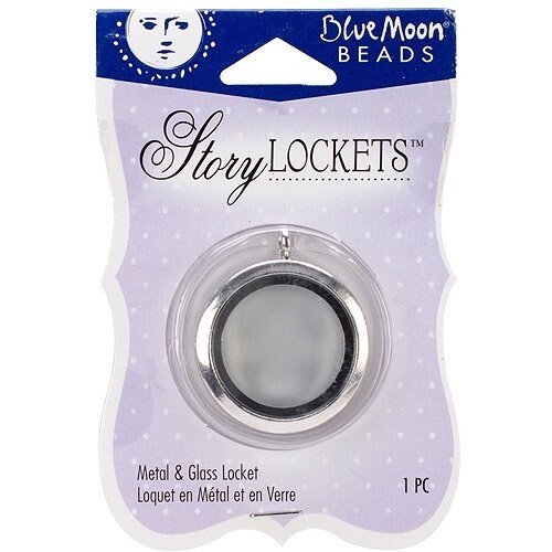 Blue Moon Beads STORY LOCKETS Metal & Glass Locket - SILVER | eBay
