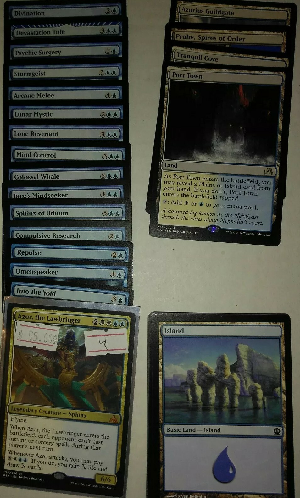 MTG Commander Deck - Azor, the Lawbringer Magic the Gathering Azorius ...