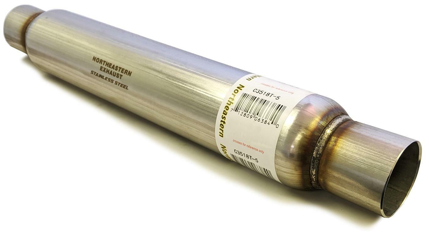 2.25" straight Universal Glasspack Muffler Resonator colt Exhaust