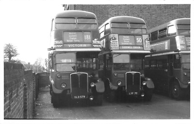 Vintage Photograph Double Decker Bus - Route 181 Victoria London (Z1 ...