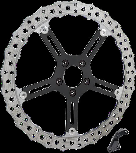 Arlen Ness Jagged Floating Brake Rotor Kit 15in Hub Harley Dyna Fat Bob ...