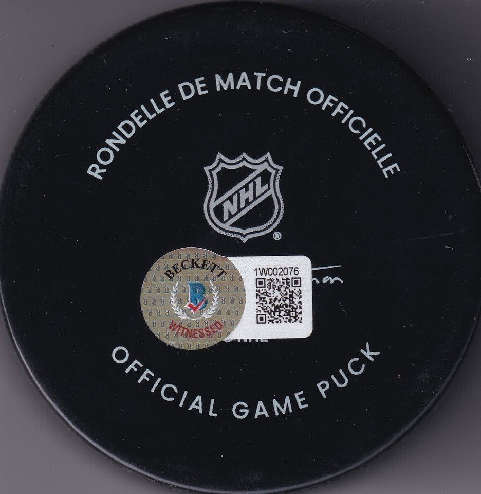 BECKETT JASON DICKINSON 1st NHL HAT TRICK 11-24-23 SIGNED BLACKHAWKS ...