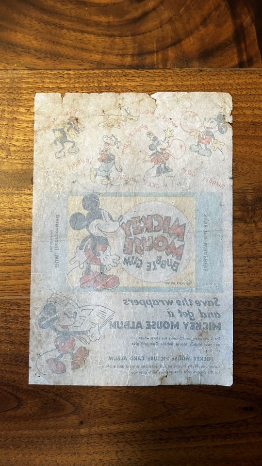 DISNEYANA-1930s -GUM Inc,-Mickey Mouse Gum Card wrapper | eBay