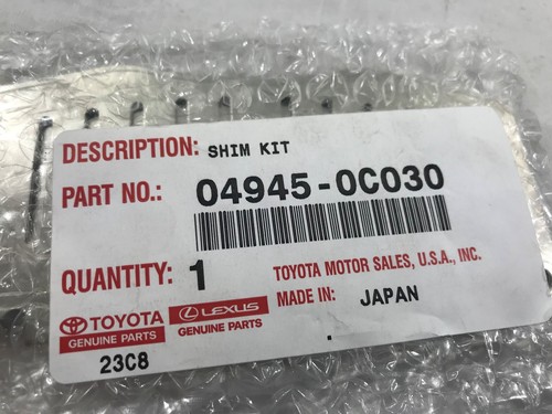 Toyota OEM Front Disc Brake Pad Shim Kit 04945-0C030 Factory Various ...