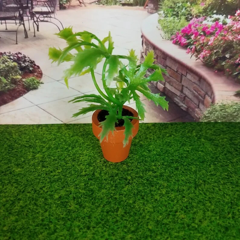 Miniature Dollhouse Diggs Faux Marijuana Plant Mini Weed Hemp Cannabis ...