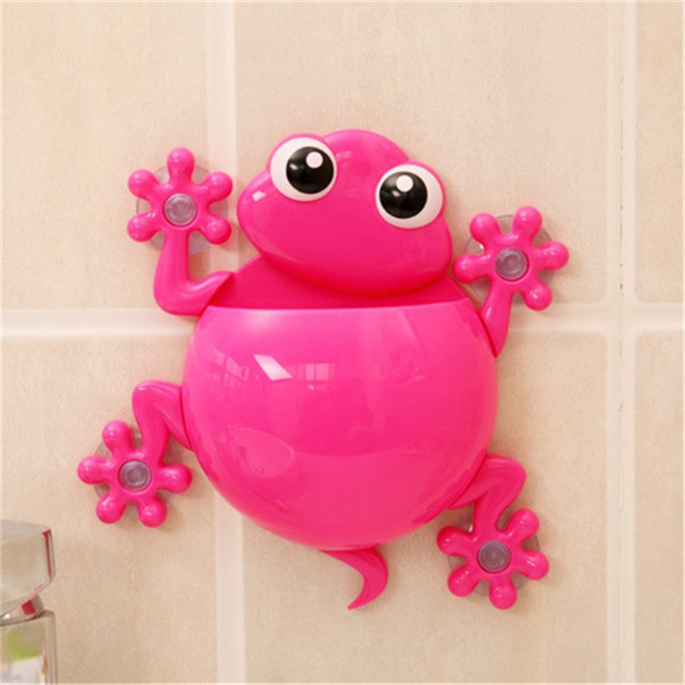 Cartoon Kids Toothbrush Toothpaste Holder Wall Mounted Suction Cup ...