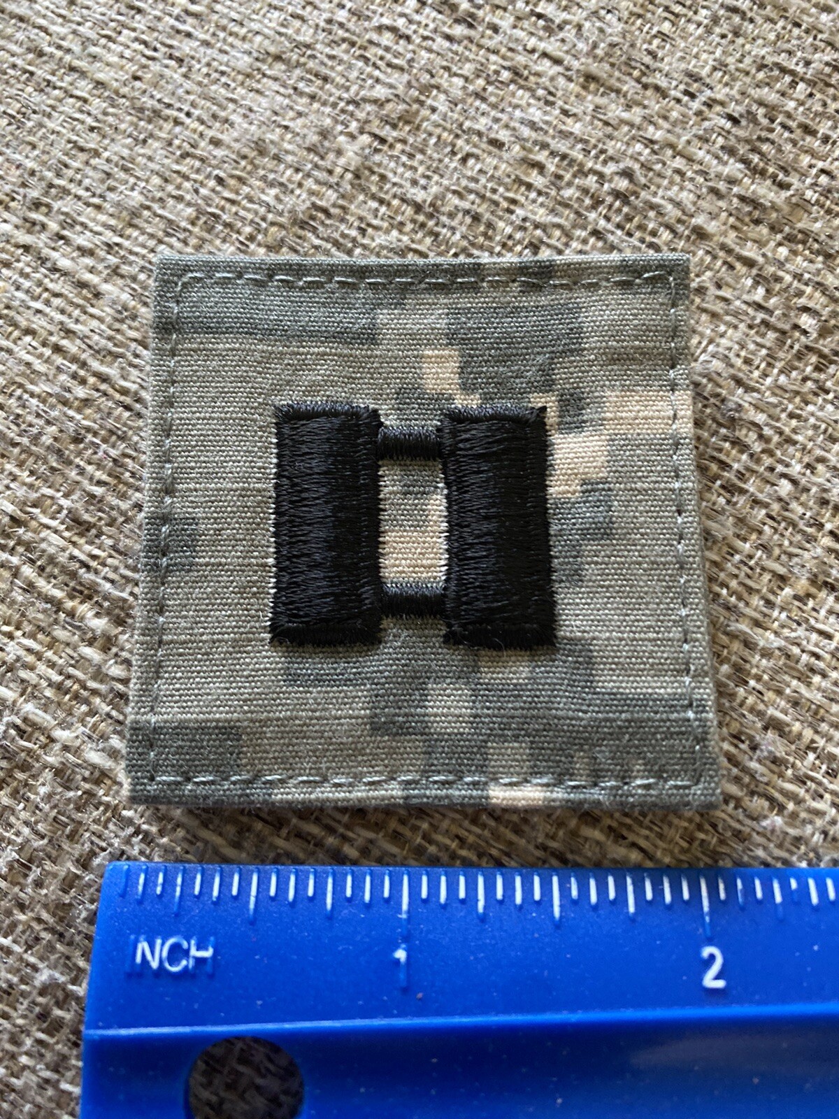 US Army Captain CPT O-3 Rank ACU Hook / Loop Pattern Military Patch ...