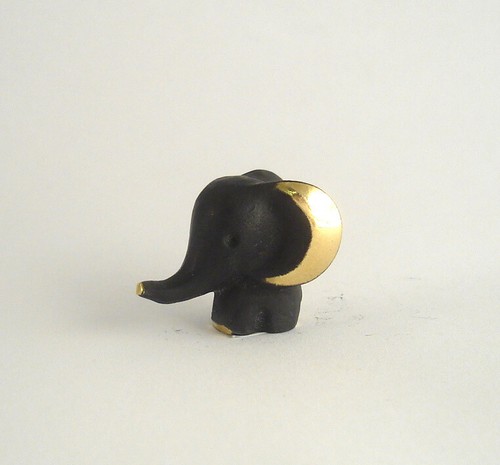 Walter BOSSE Vienna Cute Small ELEPHANT Hagenauer era Patinated Brass ...