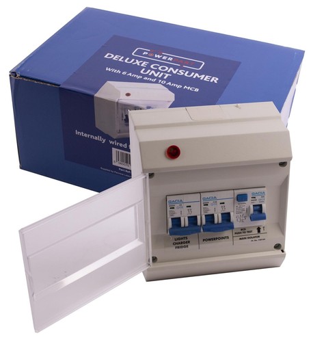 Caravan Deluxe Mains Consumer Unit 240v Caravan Motorhome Camper PO104 ...