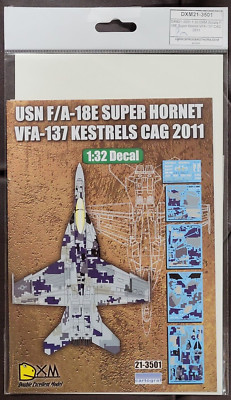 USA Seller DXM Decals 1/32 F/A-18E SUPER HORNET VFA-137 KESTRELS CAG ...