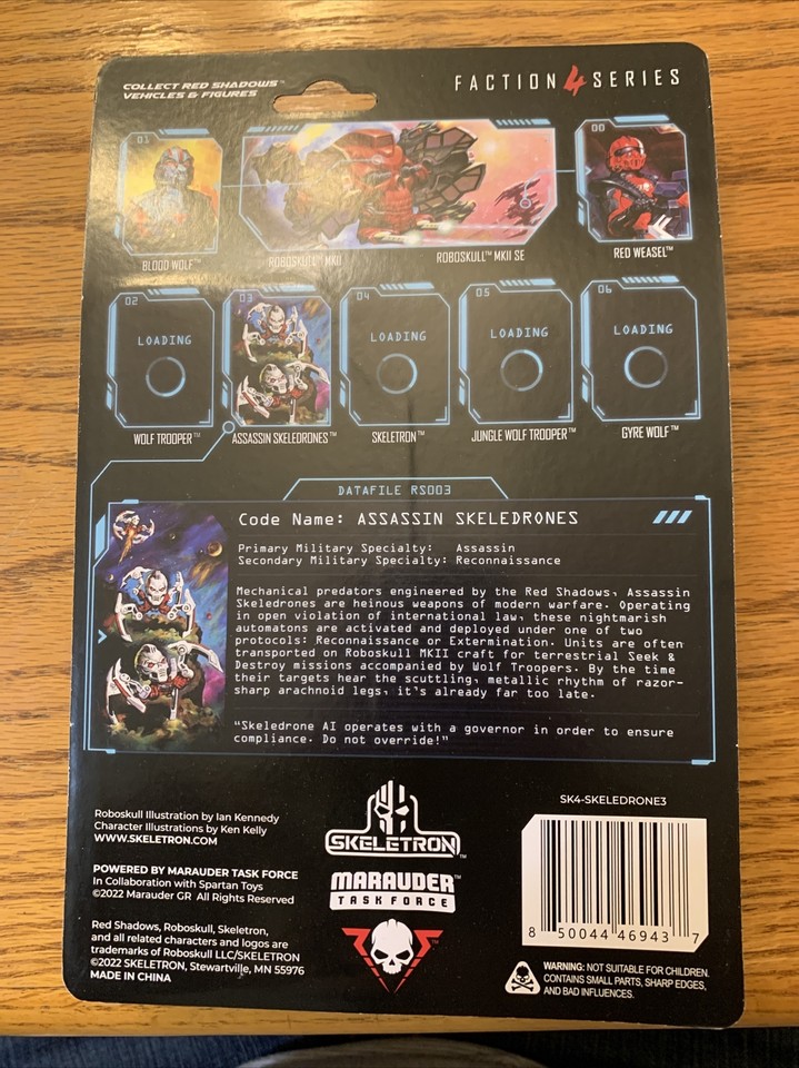 Roboskull MK II Red Shadows Assassins Skeledrones 3 Pack Skeletron ...