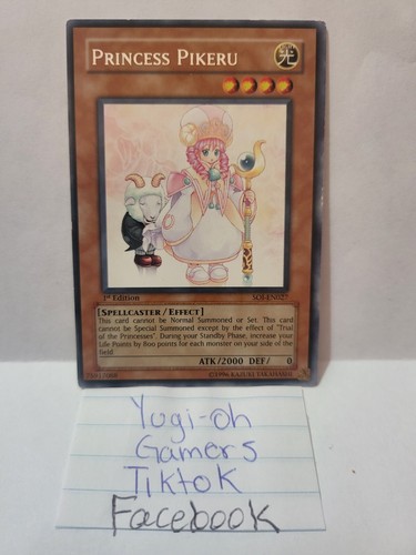 Yu-Gi-Oh Princess Pikeru SOI 1st Edition Rare Light Played | eBay