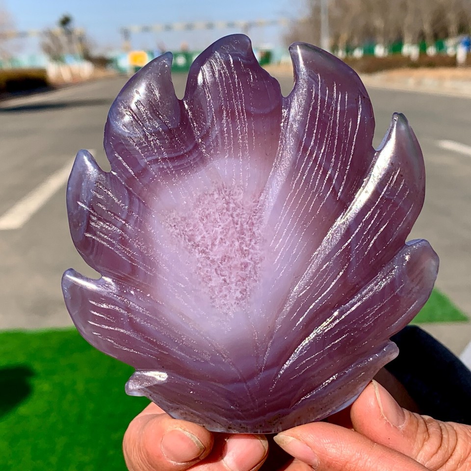166G Natural Purple Agate Geode Nine-tailed Fox chakra spiritual sample ...