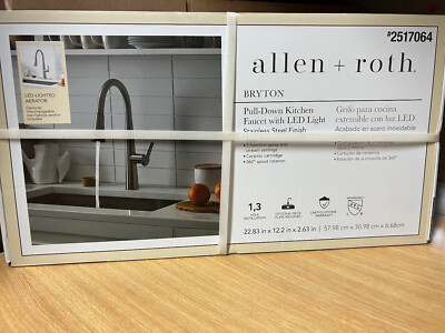 allen+roth Bryton Stainless Steel Pull-down Kitchen Faucet w/Sprayer ...