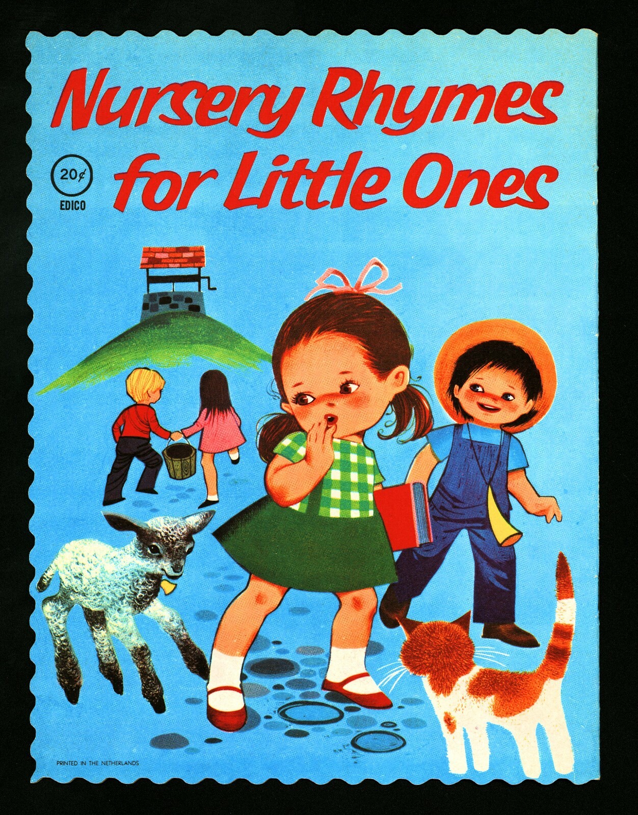Vintage "Nursery Rhymes For Little Ones" Edico Linen Children's Book ...
