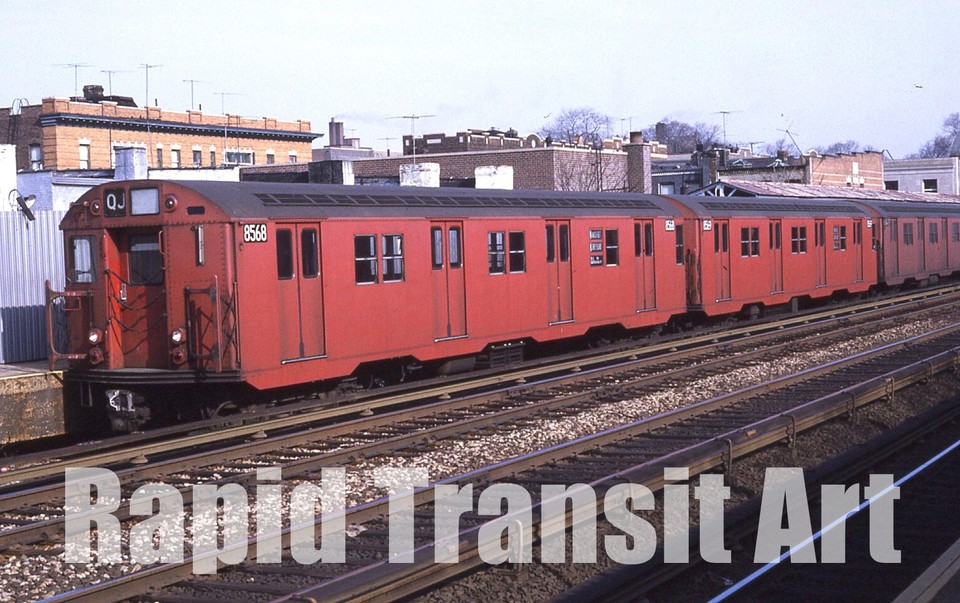 Vintage 1971 Slide New York Subway BMT R-30 QJ Train Car 8568 Avenue J ...