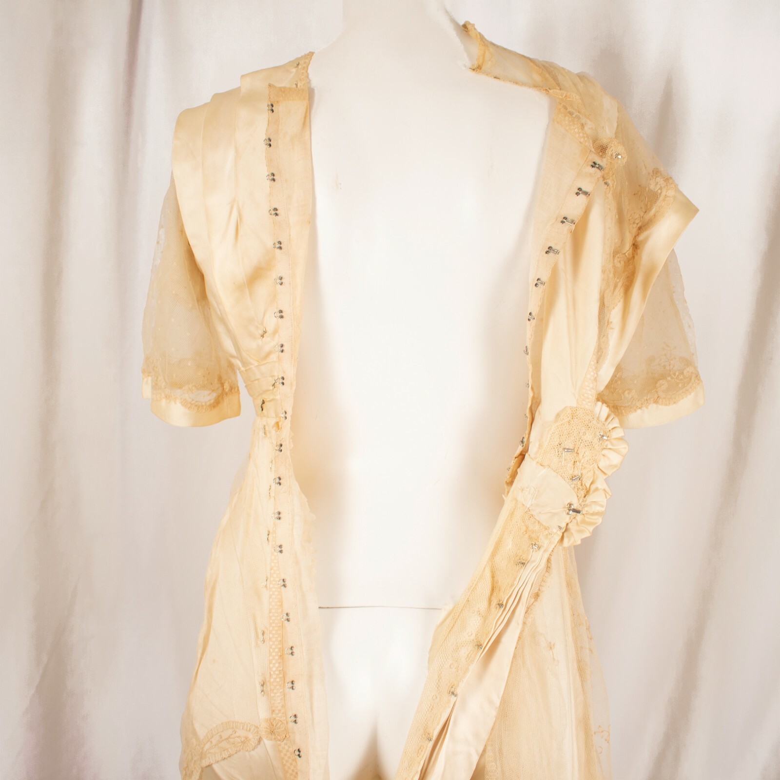 1920 Antique Owned Actress Alice Terry Ivory Silk Charleston Dress Size ...