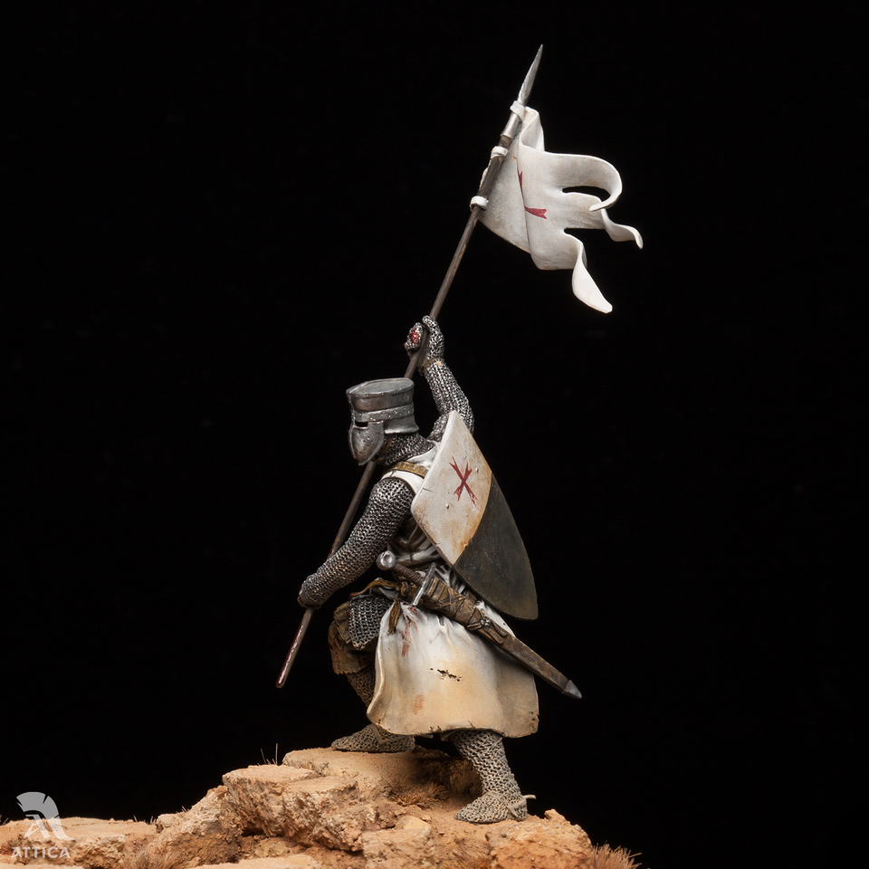 Knight Templar Standard bearer 75mm Painted Toy Soldier Pre-Sale | Art ...