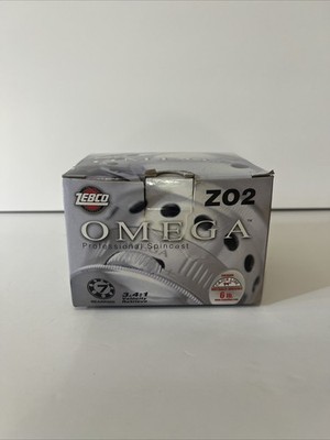 New In The Box ZEBCO OMEGA Z02 7 Stainless Bearing Fishing REEL Chrome ...