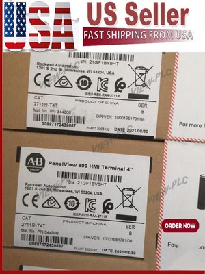 2022 New Sealed Allen Bradley 2711R-T4T Ser B PanelView 800 4-inch HMI ...