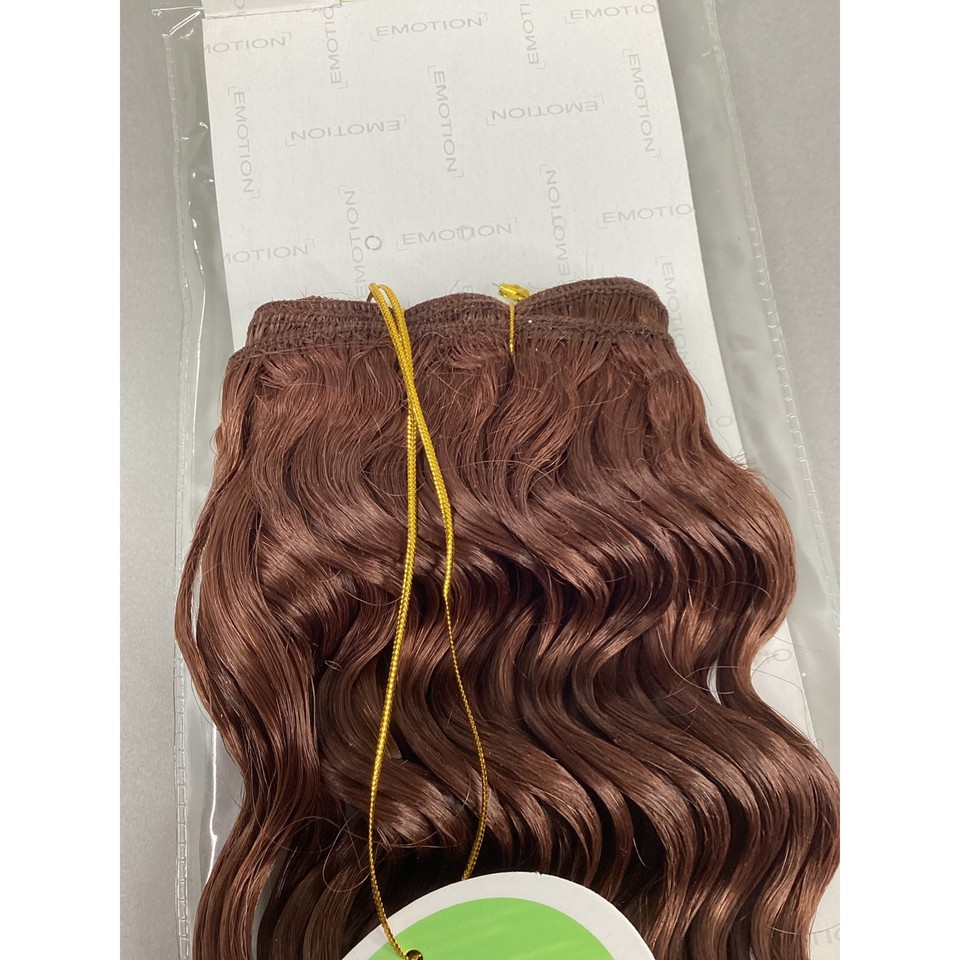 18" Classic Deep Wave Color #33 Auburn Blended Hair Extensions Track ...
