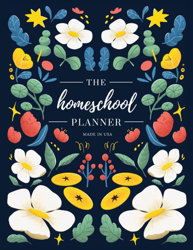 Homeschool Planner: 12-Month Undated Lesson Plan Book, Academic Tools ...