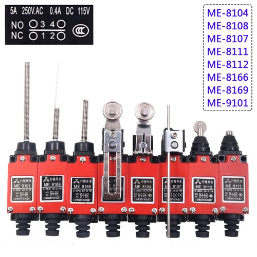 CNC Limit Switches Actuator Roller Arm Rod NO NC Adjustable IP65 ME8104 ...
