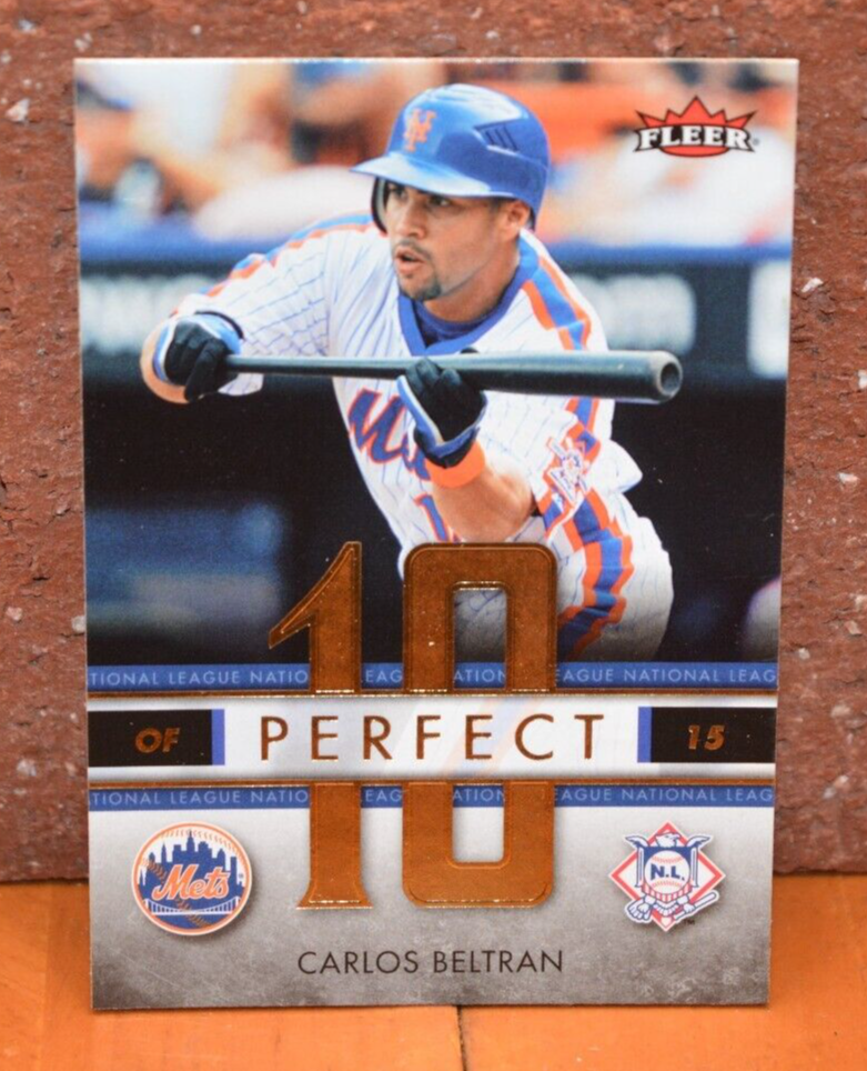 GREAT LOOKING CARD FLEER PERFECT 10 CARLOS BELTRAN NEW YORK METS | eBay