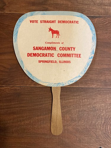 Vintage Political Sign Hand Held Democrats Springfield IL Vote ...