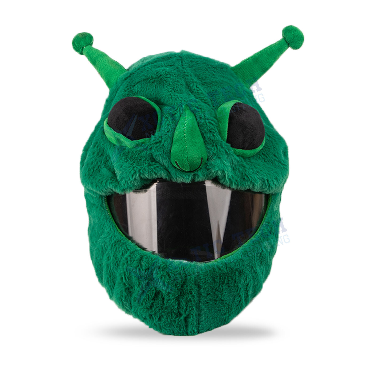 Soft Motorcycle Helmet Cover Cartoon Funny Alien Fluffy Plush Motorbike ...