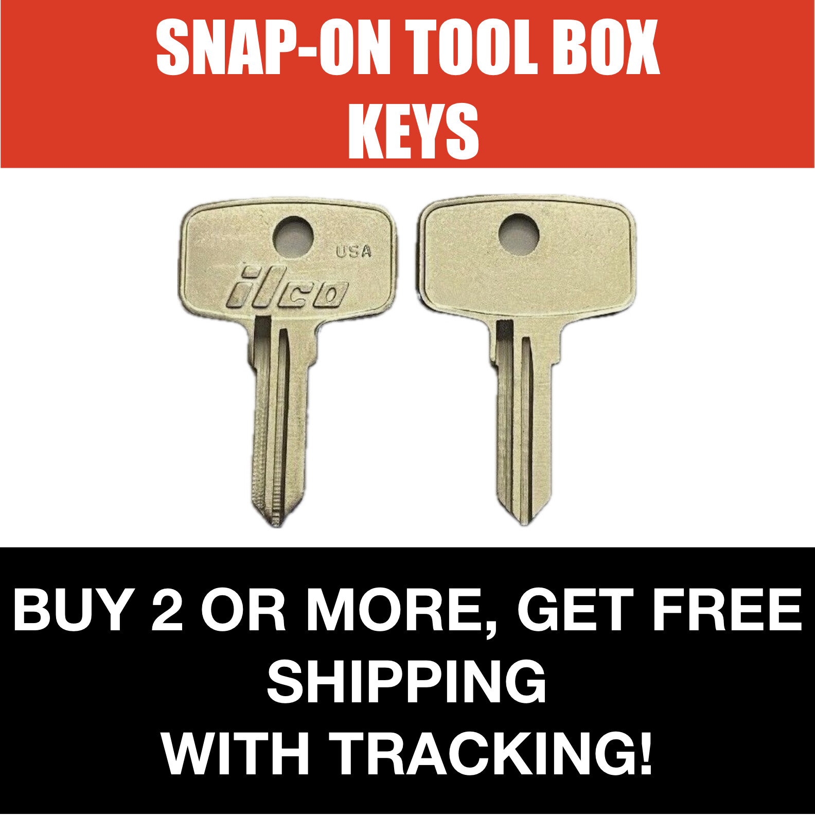 2 Snap-On Tool box Keys cut to code for key codes Y251-Y500 | eBay