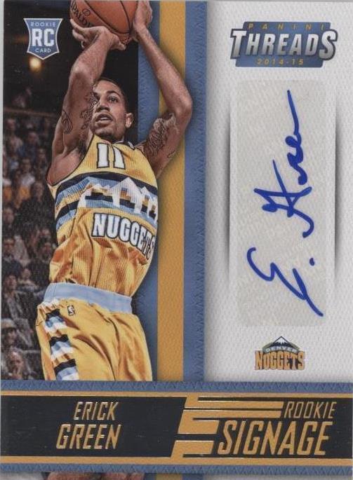 2014-15 Panini Threads - Rookie Signage Erick Green #18 (AU, RC) for ...