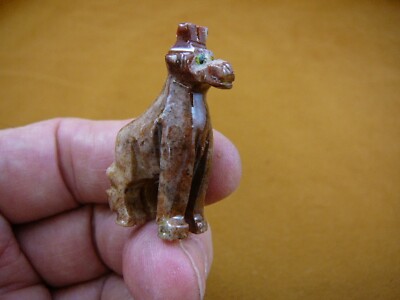 Y-GIR-30) red GIRAFFE African animal gem stone figurine SOAPSTONE PERU ...