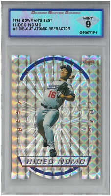 1996 Bowman's Best HIDEO NOMO #8 Die-Cut Atomic Refractor 💎 DSG 9 Mint ...
