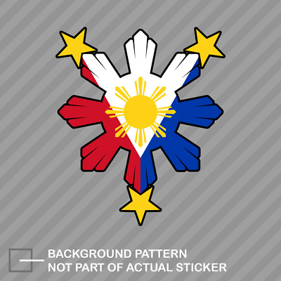 Filipino Sun with Philippines Flag Sticker Decal Vinyl pinoy pinay ...